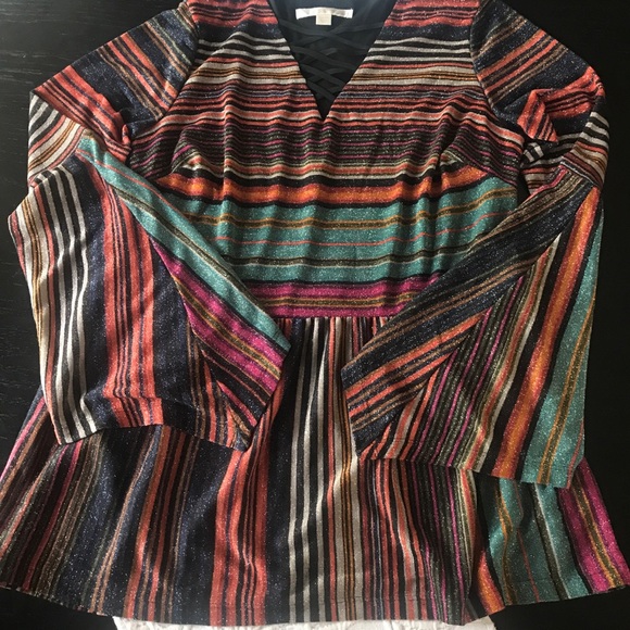Boston Proper | Tops | Boston Proper Multicolor Striped Tunic | Poshmark
